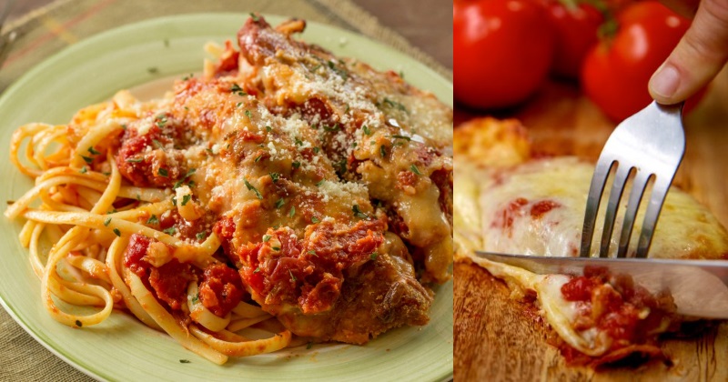 Pollo alla parmigiana - Șnițel de pui cu roșii și parmezan - Retete ...